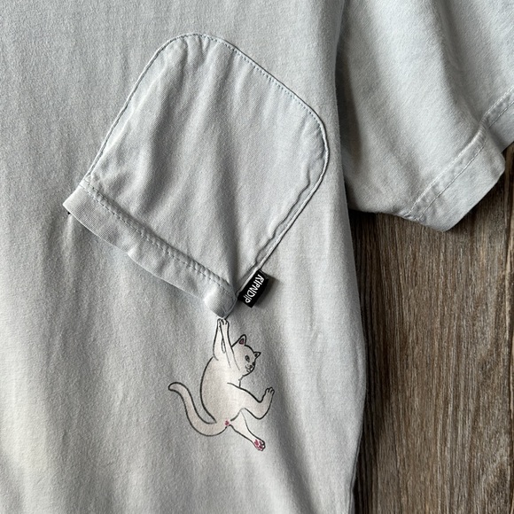 Ripndip | Shirts | Ripndip Mens Baby Blue Tee With Upside Down Pocket ...